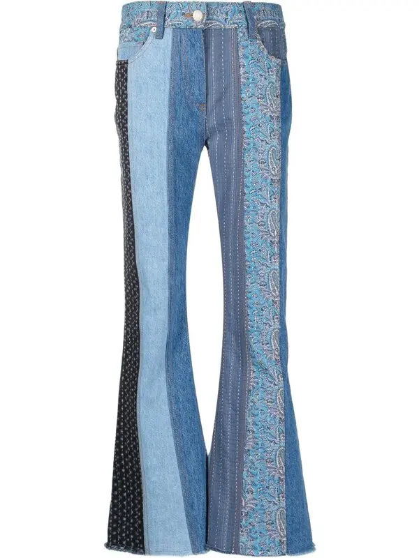 Etro Patchwork Flared Jeans