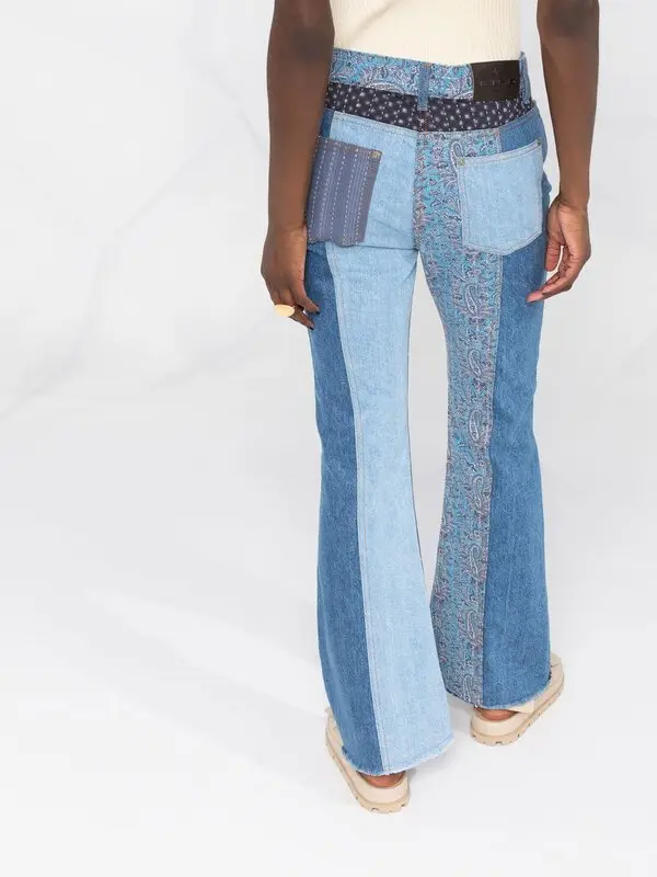 Etro Patchwork Flared Jeans