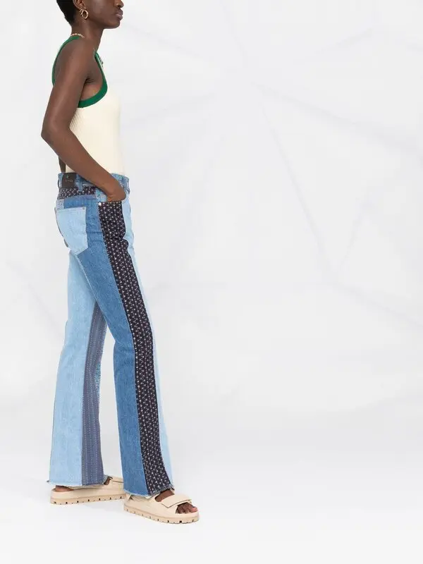 Etro Patchwork Flared Jeans