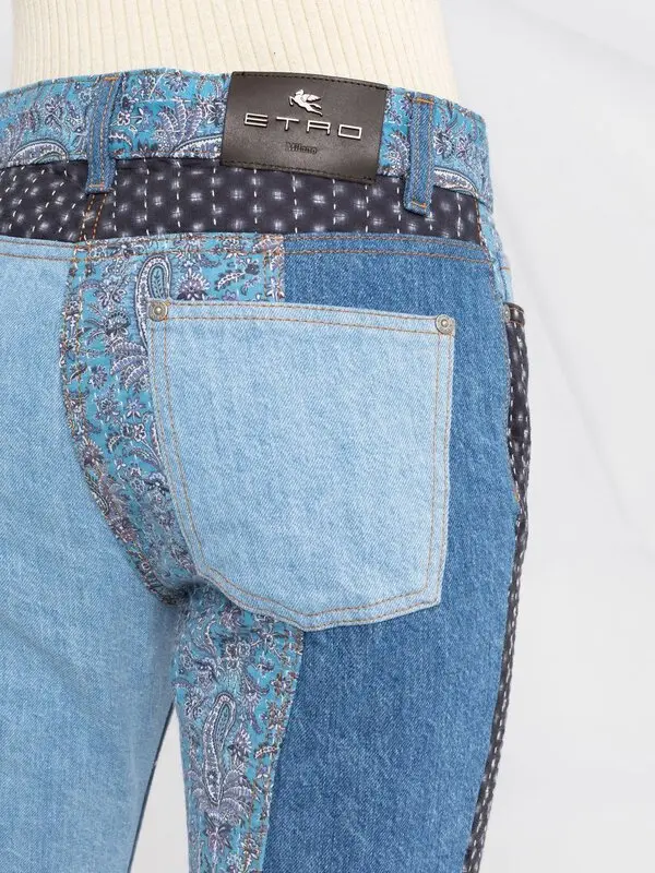 Etro Patchwork Flared Jeans