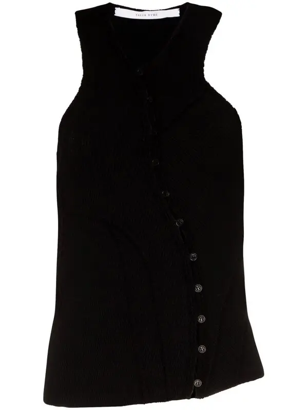 TALIA BYRE Button-up Asymmetric Vest