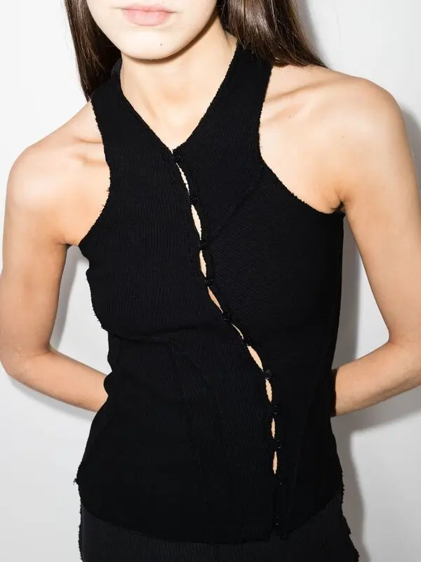TALIA BYRE Button-up Asymmetric Vest