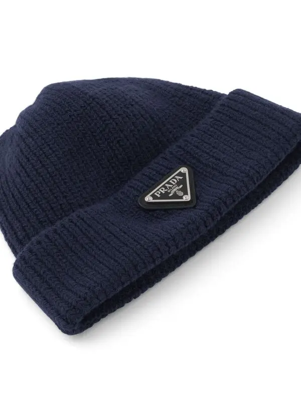 Prada Wool-cashmere Beanie - Blue