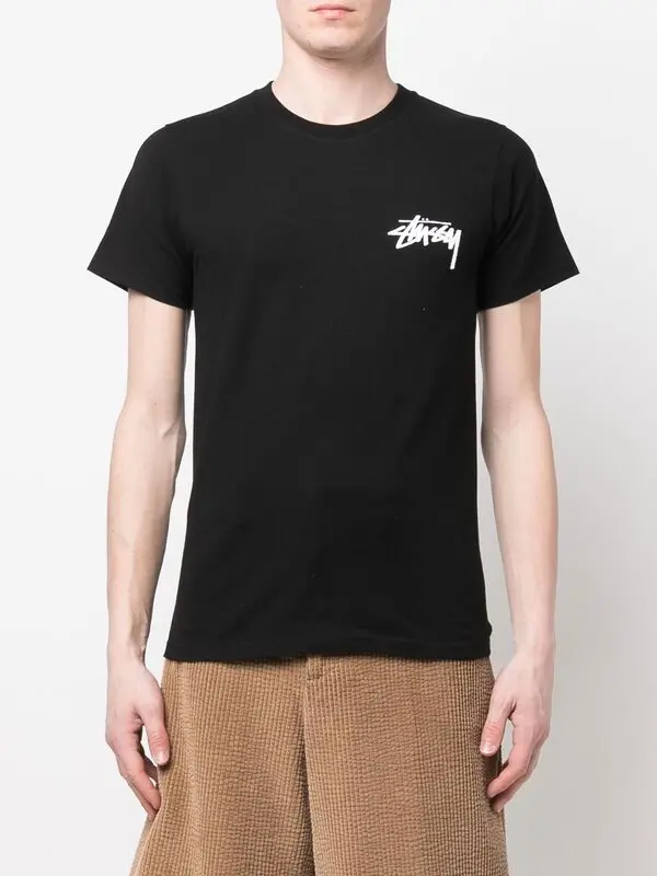 StÜssy Logo-print T-shirt - Black