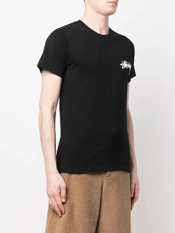 StÜssy Logo-print T-shirt - Black