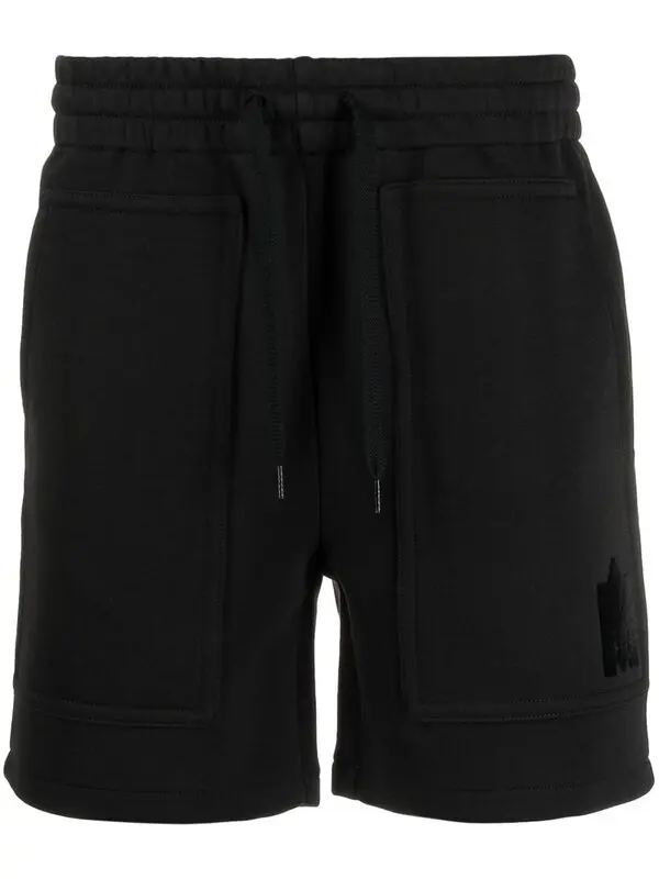 Mackage Logo-patch Drawstring Shorts - Black