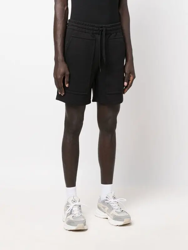 Mackage Logo-patch Drawstring Shorts - Black