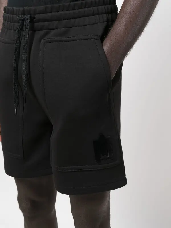 Mackage Logo-patch Drawstring Shorts - Black