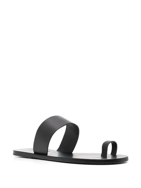 ANCIENT GREEK SANDALS Thalos Slip-on Leather Sandals - Black