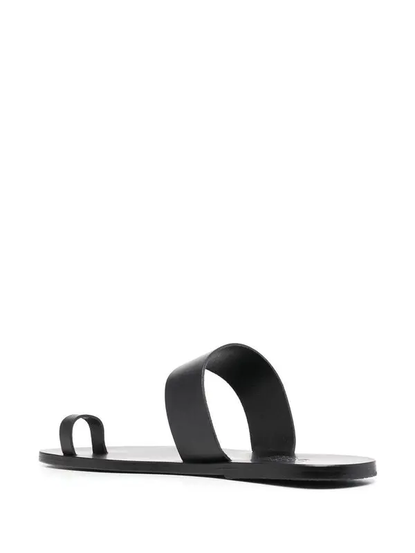 ANCIENT GREEK SANDALS Thalos Slip-on Leather Sandals - Black
