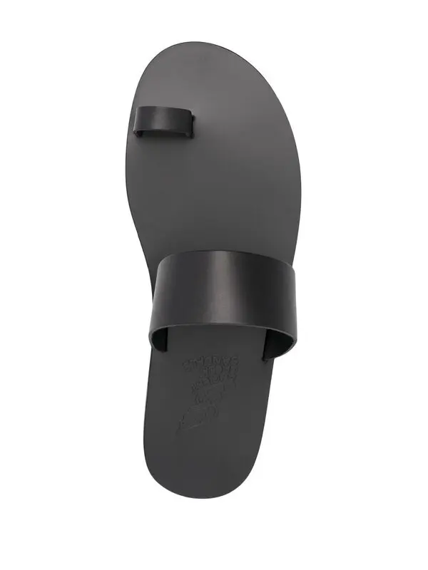 ANCIENT GREEK SANDALS Thalos Slip-on Leather Sandals - Black