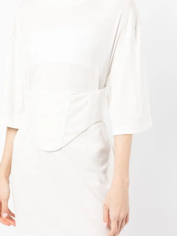 DION LEE Corset Tunic Top - White