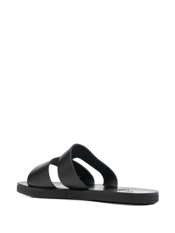 ANCIENT GREEK SANDALS Apteros Cut-out Slides - Black