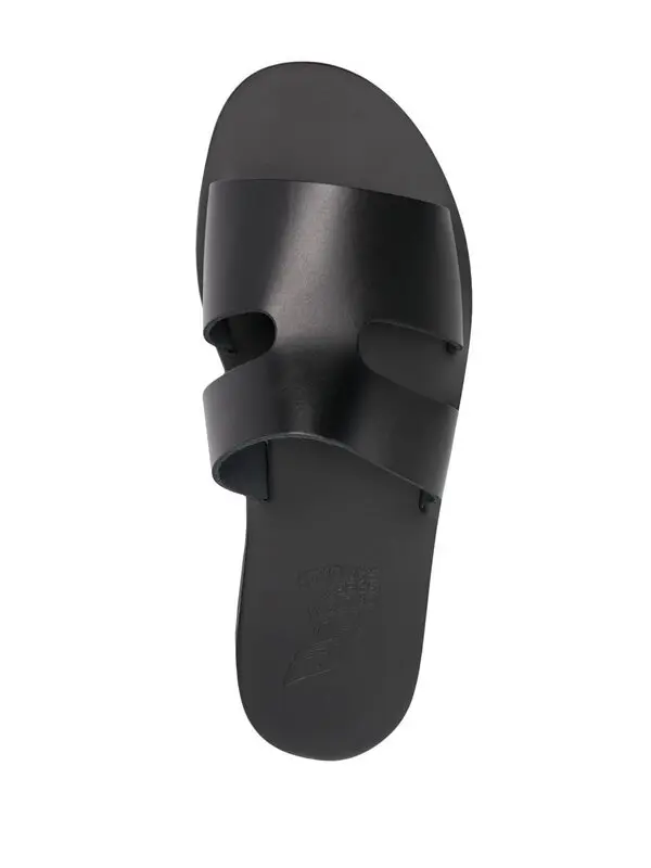 ANCIENT GREEK SANDALS Apteros Cut-out Slides - Black