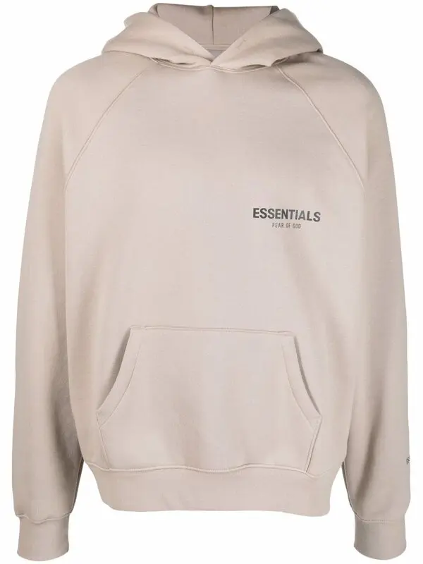 Fear Of God Logo-print Hoodie - Neutrals