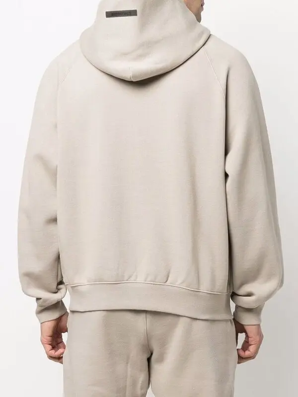 Fear Of God Logo-print Hoodie - Neutrals