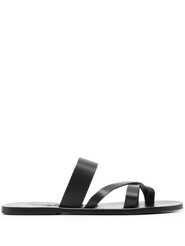 ANCIENT GREEK SANDALS Jason Leather Sandals - Black