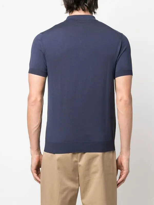 BARACUTA Short-sleeved Polo Shirt - Blue