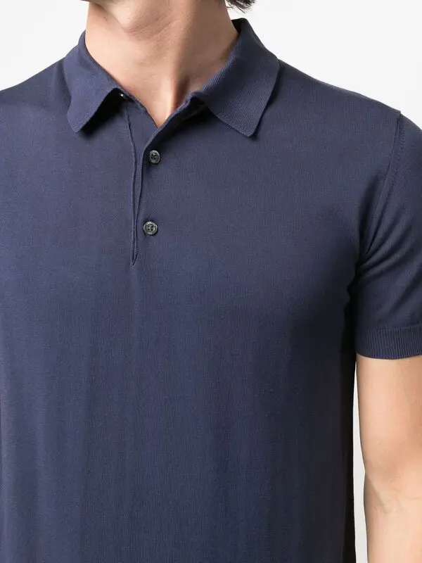 BARACUTA Short-sleeved Polo Shirt - Blue