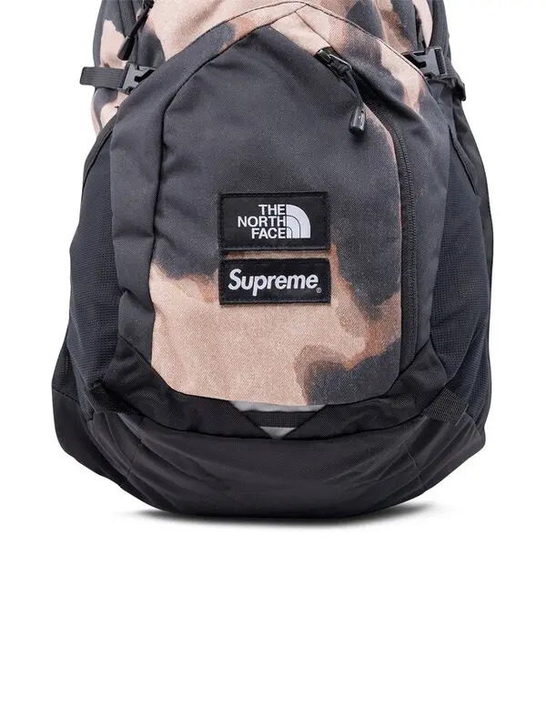 Supreme X The North Face Bleached Denim-print Backpack - Black