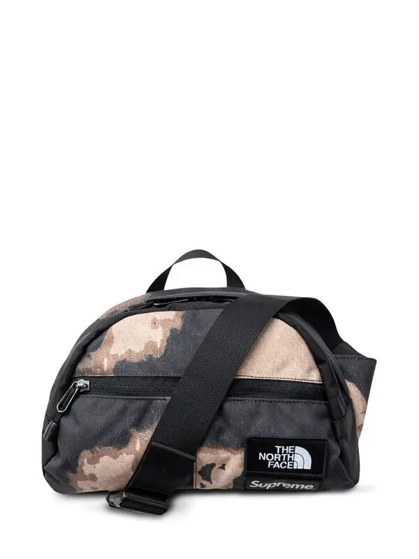 Supreme X The North Face Bleached Denim-print Roo Ii Bag - Brown