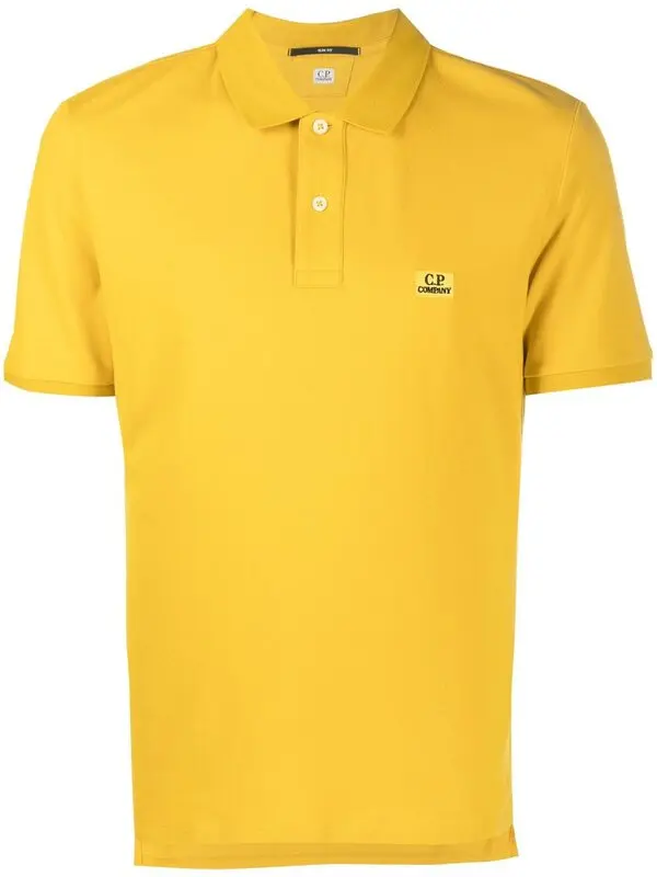 C.P. COMPANY Logo-patch Polo Shirt - Yellow