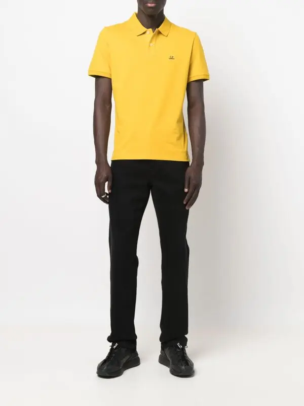 C.P. COMPANY Logo-patch Polo Shirt - Yellow