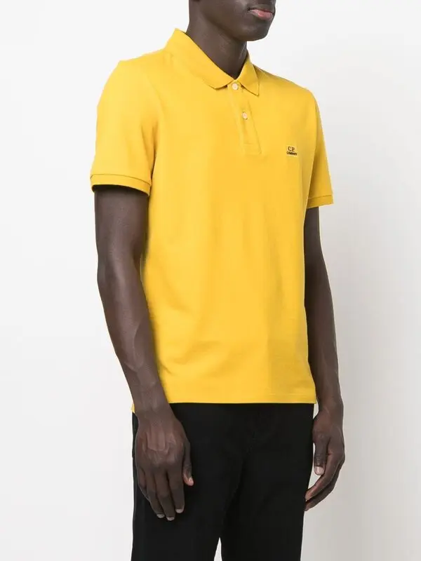 C.P. COMPANY Logo-patch Polo Shirt - Yellow