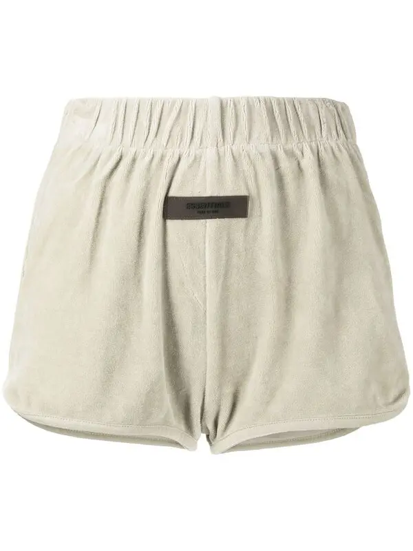 Fear Of God Logo-patch Velour Shorts