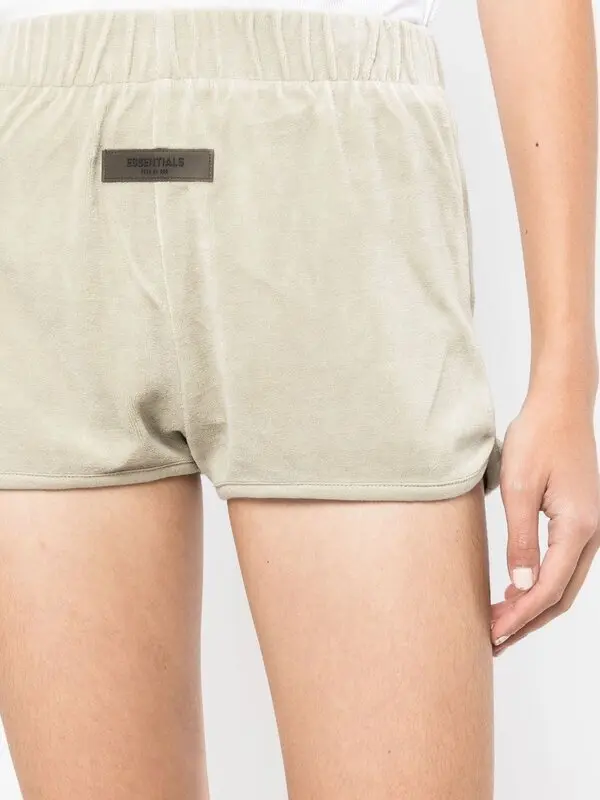 Fear Of God Logo-patch Velour Shorts