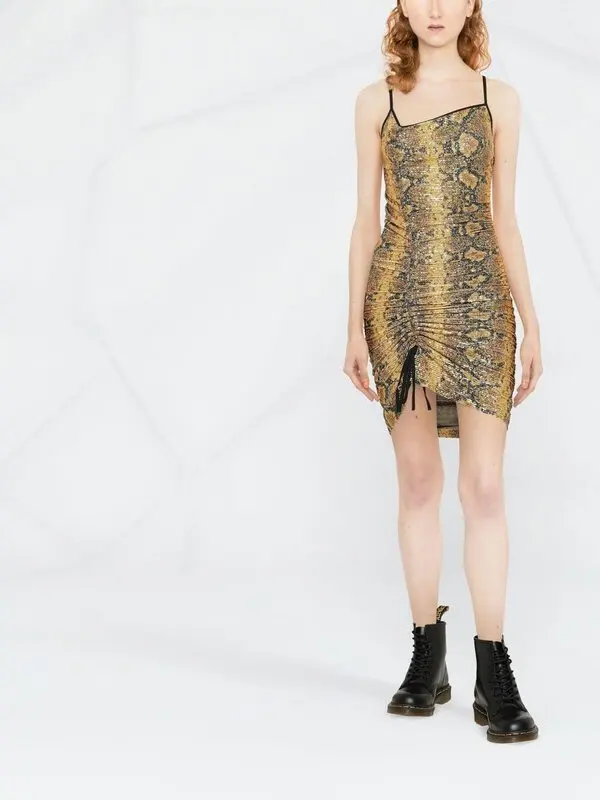 Gcds Snakeskin Print Mini Dress