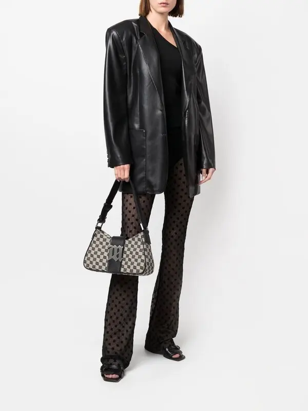 MISBHV Monogram Jacquard Shoulder Bag - Grey