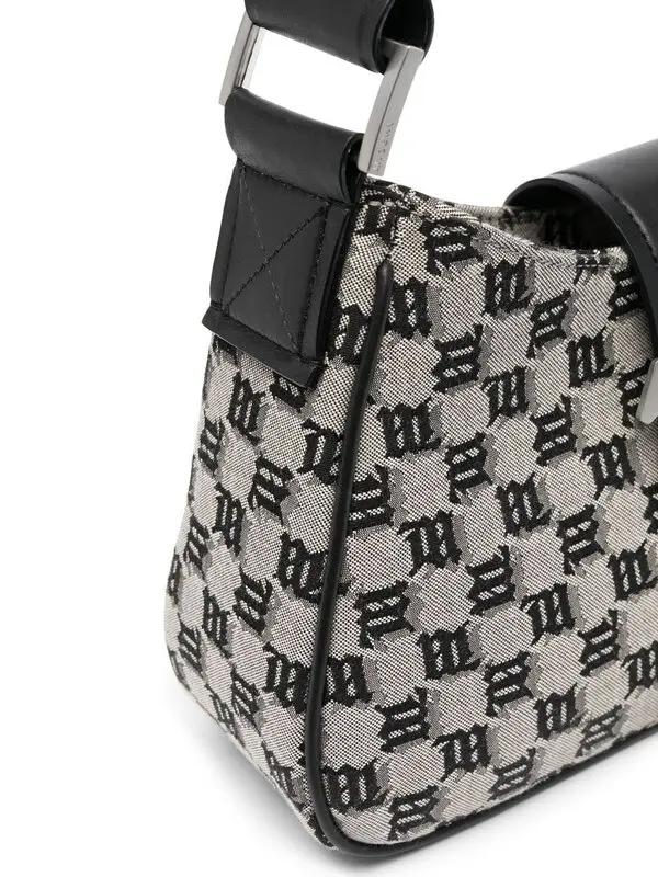 MISBHV Monogram Jacquard Shoulder Bag - Grey