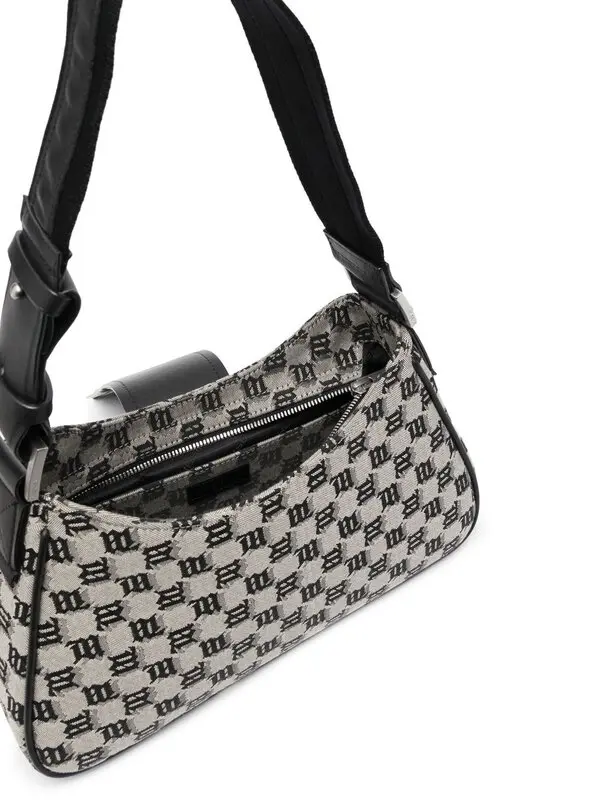 MISBHV Monogram Jacquard Shoulder Bag - Grey