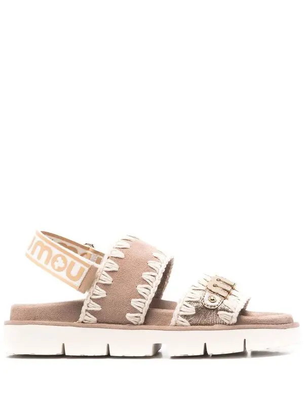 Mou Bio Strappy Sandals - Brown