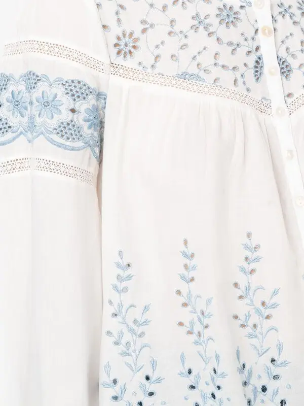 LoveShackFancy Embroidered Blouse