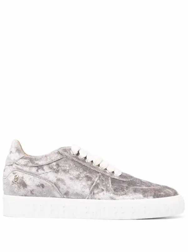 Philipp Plein Velvet Hurricane Sneakers - Grey