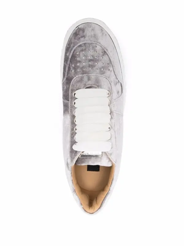 Philipp Plein Velvet Hurricane Sneakers - Grey