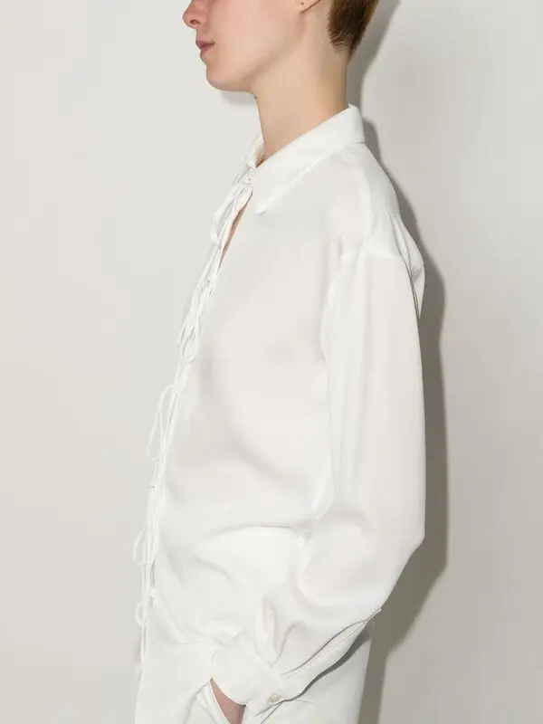 Christopher Esber Lace-detail Long-sleeved Shirt