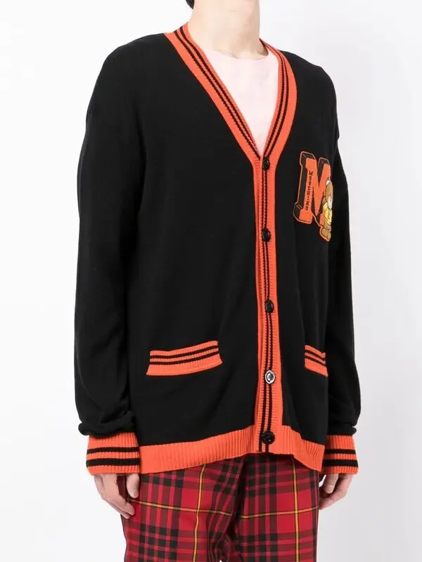 Moschino Embroidered Toy-bear Patch Cardigan