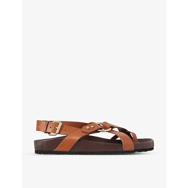 Soeur Mexico Leather Sandals - Cognac
