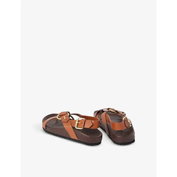 Soeur Mexico Leather Sandals - Cognac