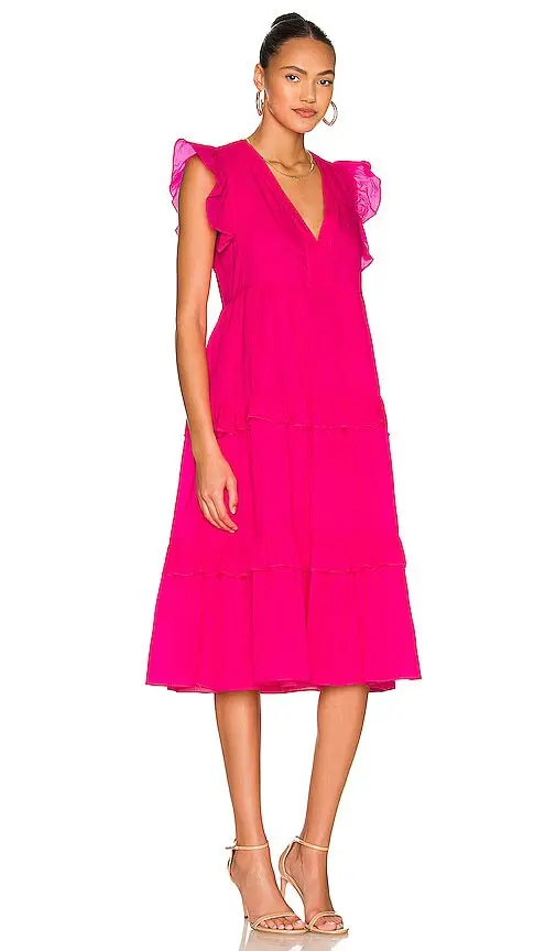 Amanda Uprichard Chamomile Dress In Fuchsia