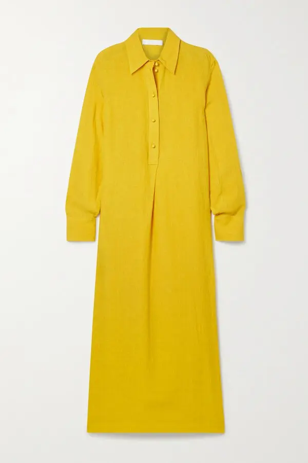 Chloé Linen Maxi Shirt Dress