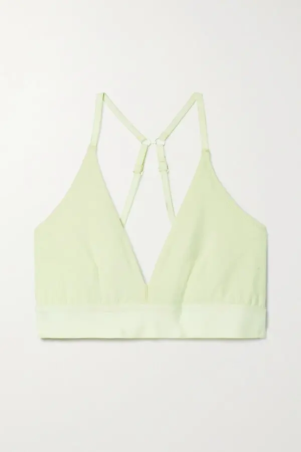 Skin Hadlee Stretch-organic Pima Cotton Soft-cup Triangle Bra
