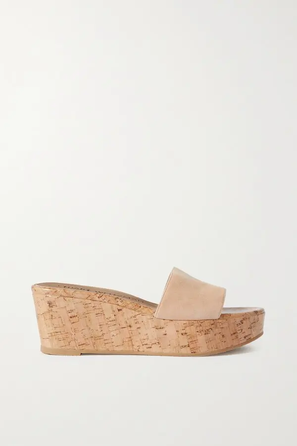 STUART WEITZMAN Summer Suede Wedge Sandals