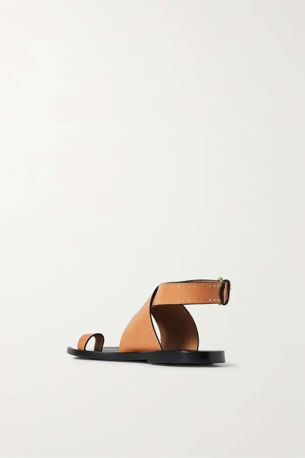 Isabel Marant Jools Studded Leather Sandals - Tan