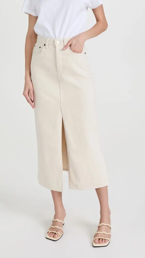 Still Here Panama Denim Skirt