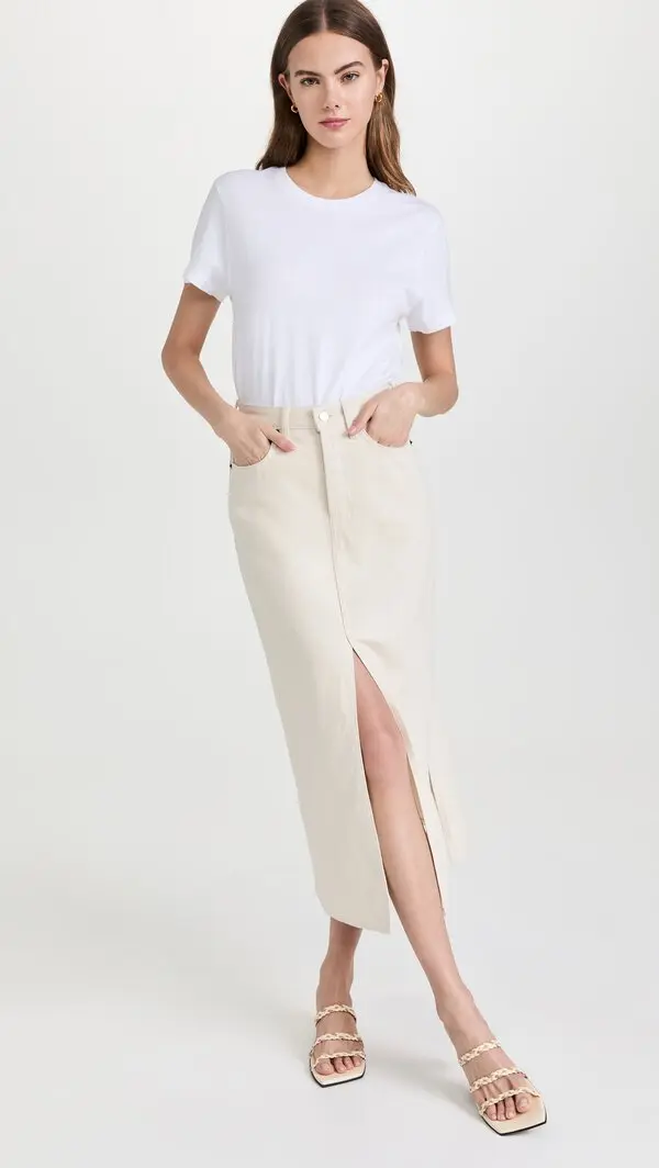 Still Here Panama Denim Skirt