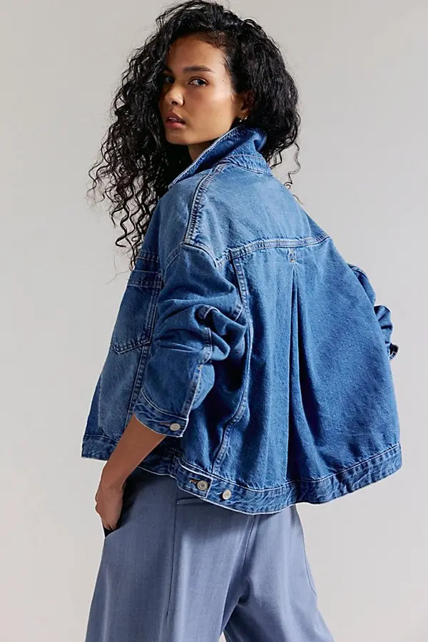 Free People We The Free Opal Swing Denim Jacket - Cowboy Romance